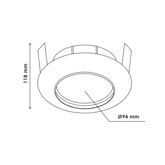 Spot Encastrable Orientable LED 35W Rond Blanc