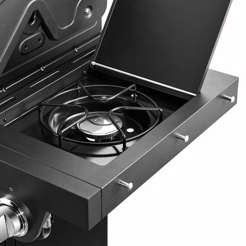 Barbecue gaz ROSTER triple grille 6 brûleurs (5+1 latéral)